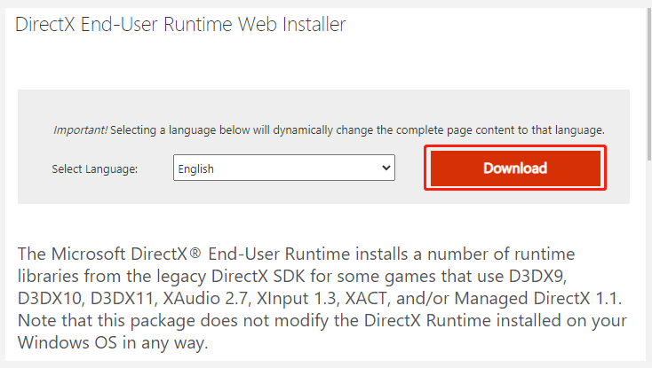 Téléchargement et installation de DirectX 11 pour les PC Windows 11/10 ...